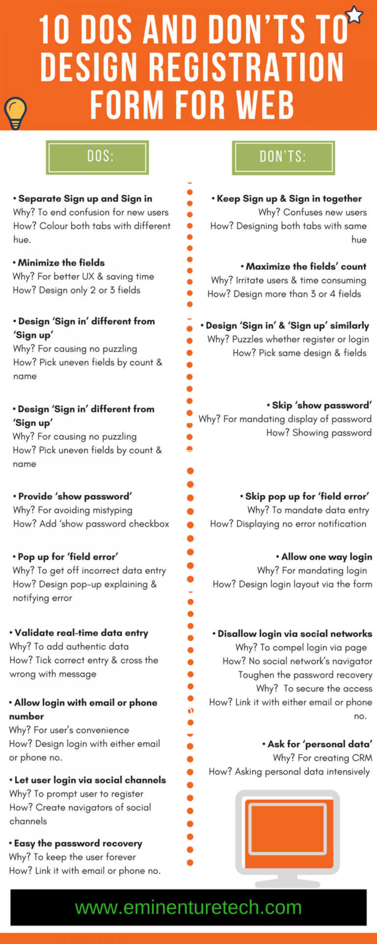 10 Dos and Don’ts to Design Registration Form for Web